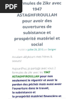 Zikr d'Astaghfiroullah pour prospérité | PDF | Textes islamiques ...