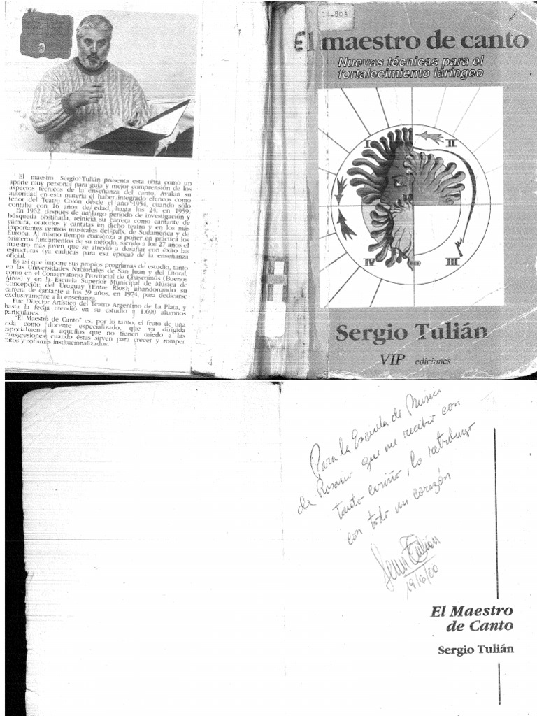 TULIAN, Sergio - El Maestro de Canto | PDF