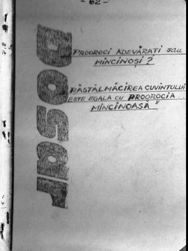 Proroci Adev Sau Mincinosi | PDF