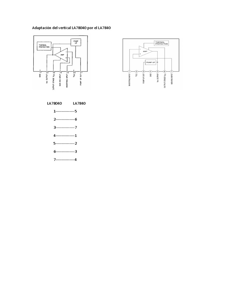 Adaptación Del Vertical LA78040 Por El LA7840 | PDF