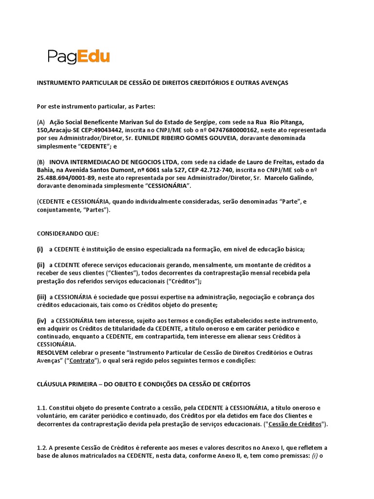 Contrato De Cessão De Direito Pdf Propriedade Intelectual Justiça