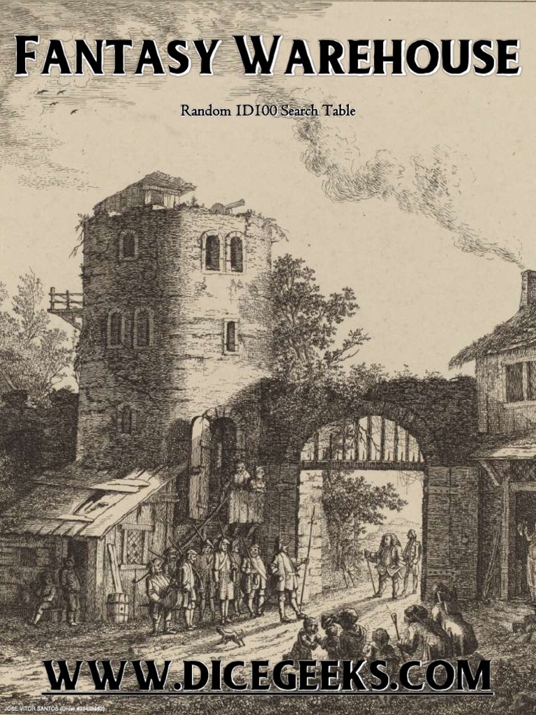Fantasy Warehouse 1D100 | PDF | Barrel