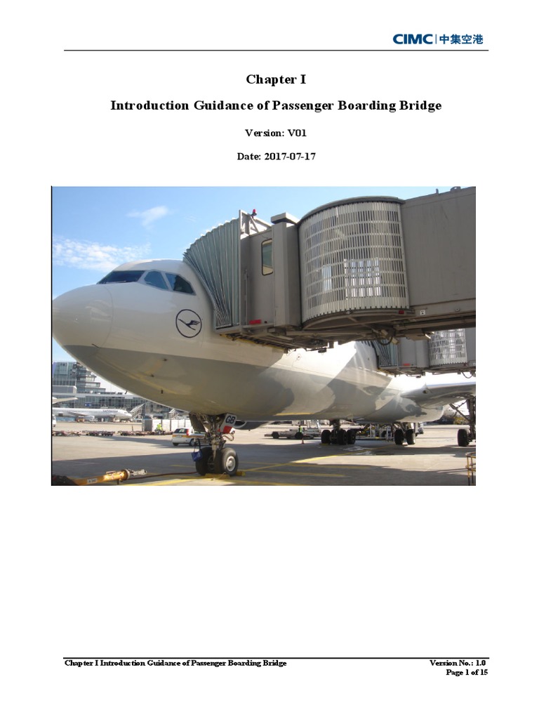 01 Introduction Guidance of Passenger Boarding Bridge | PDF | Safety ...