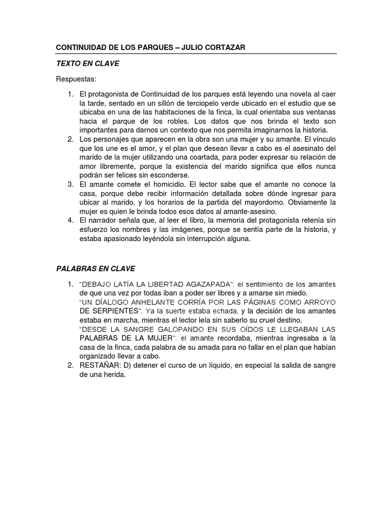 Continuidad de Los Parques | PDF