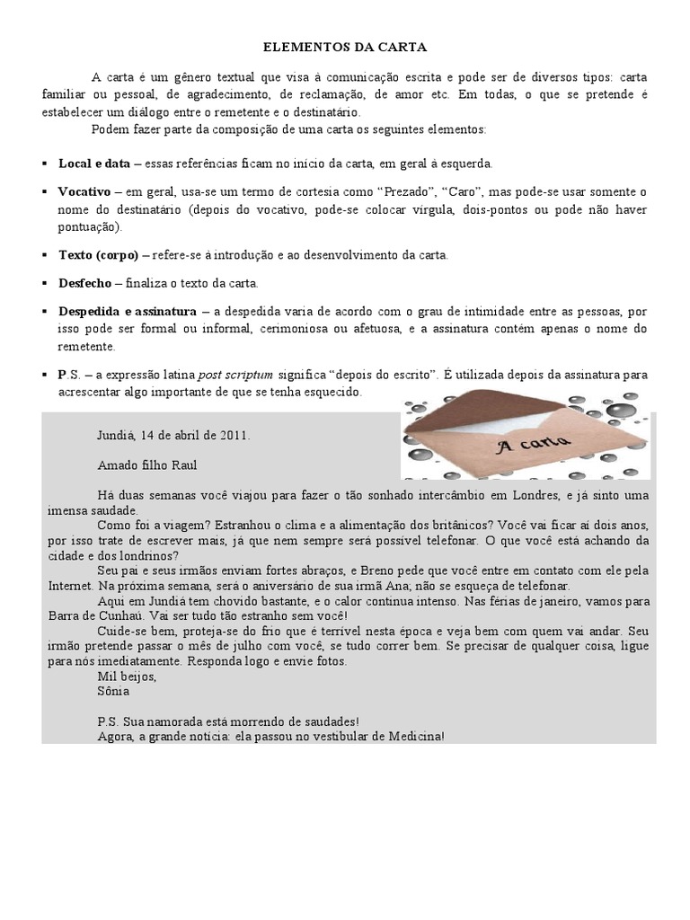 Elementos Da Carta | PDF