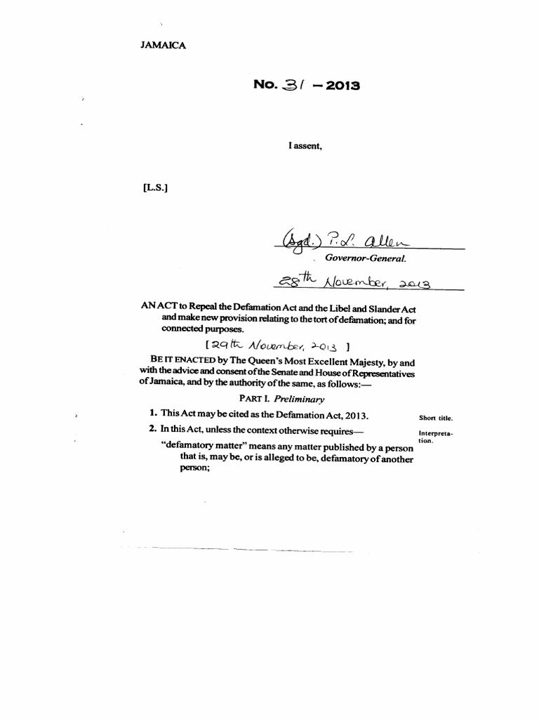 The Defamation Act 2013 | PDF