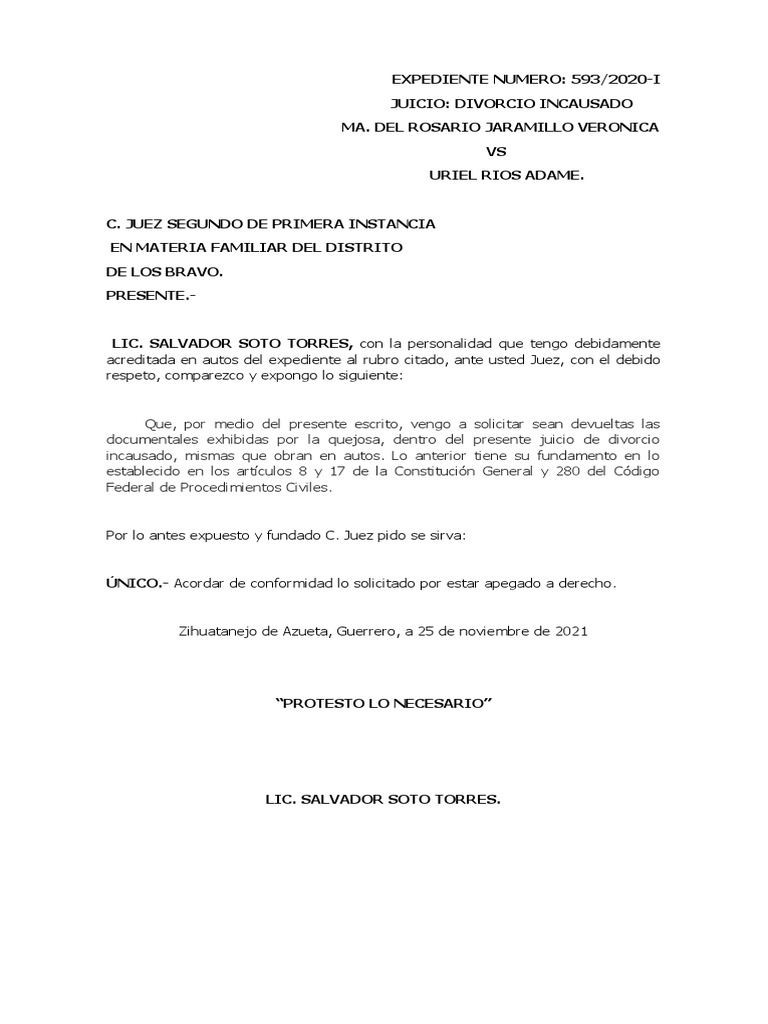 Promocion Devolucion de Documentos | PDF