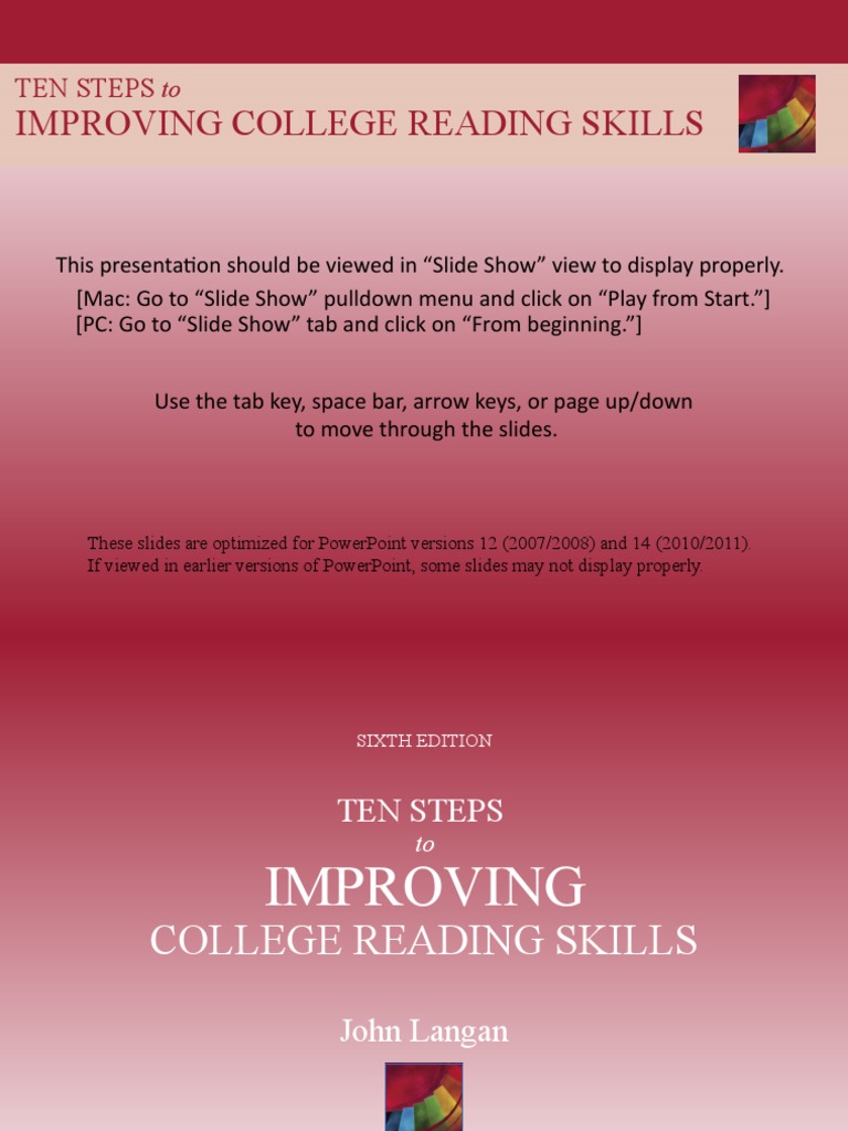 Improving College Reading Skills: Ten Steps | PDF | Vocabulary | Word