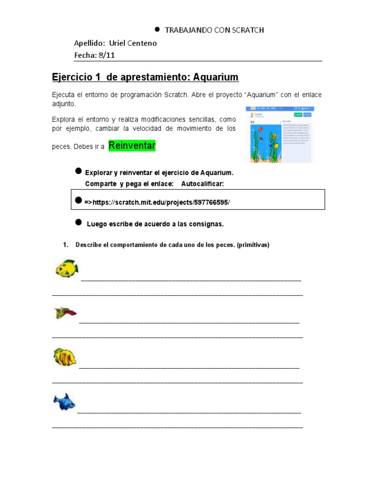 Uriel Centeno - Ejercicio 1 Reiventando Con Scratch | PDF