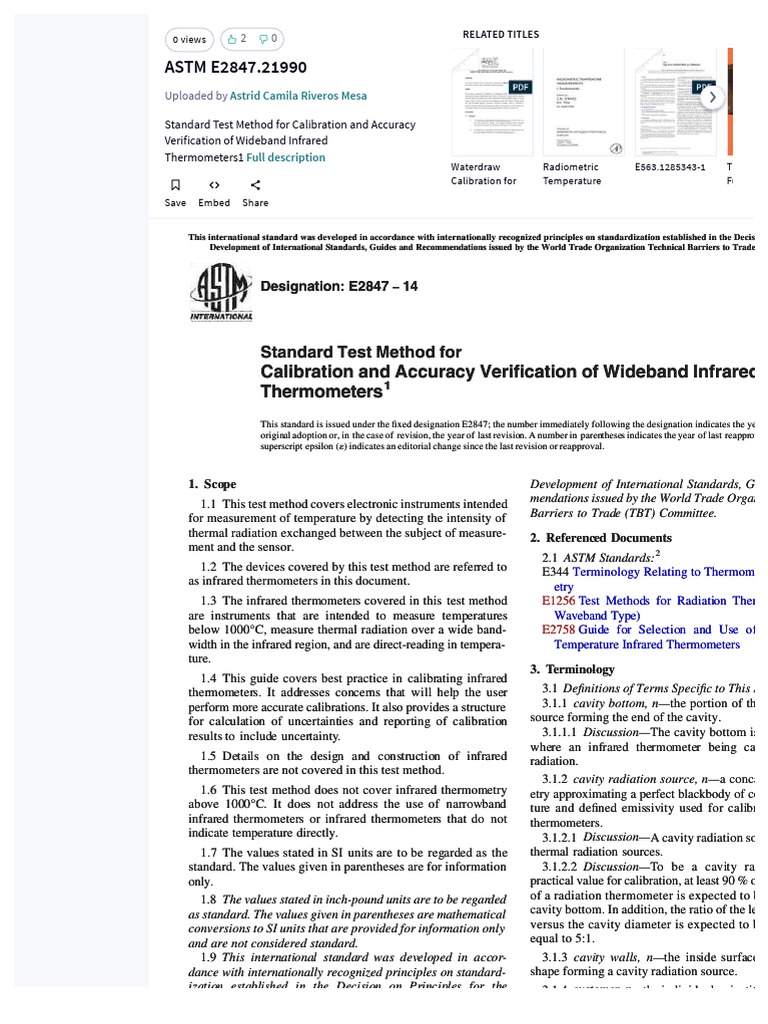 (PDF) ASTM E2847.21990 - Compress | PDF | Thermometer | Calibration