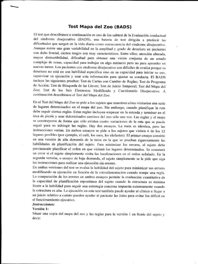 Test Mapa Del Zoo | PDF