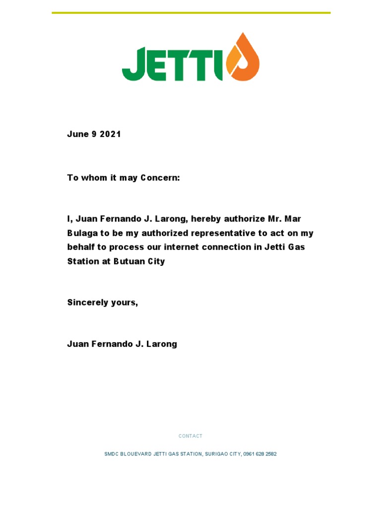 Authorization for Internet Connection | PDF