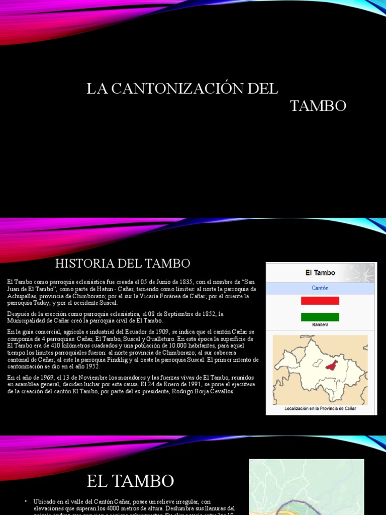 La historia y cultura del cantón El Tambo: Desde sus orígenes como ...
