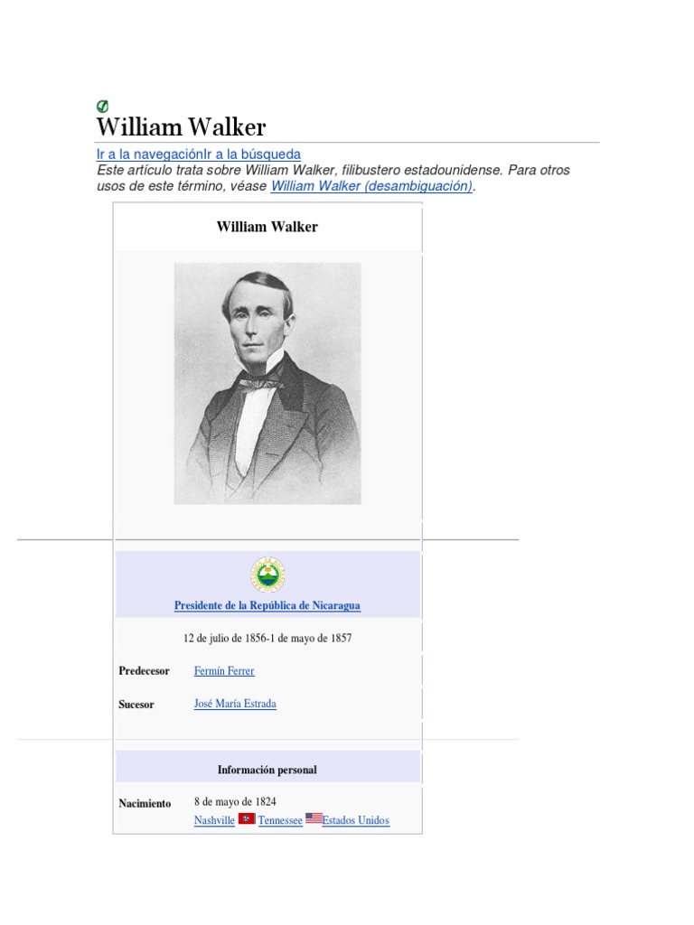 William Walker | PDF | Nicaragua