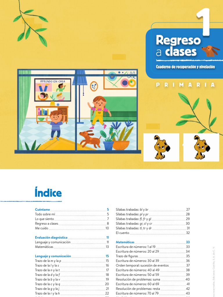 Primaria Regreso A Clases 1 Cuaderno Pdf