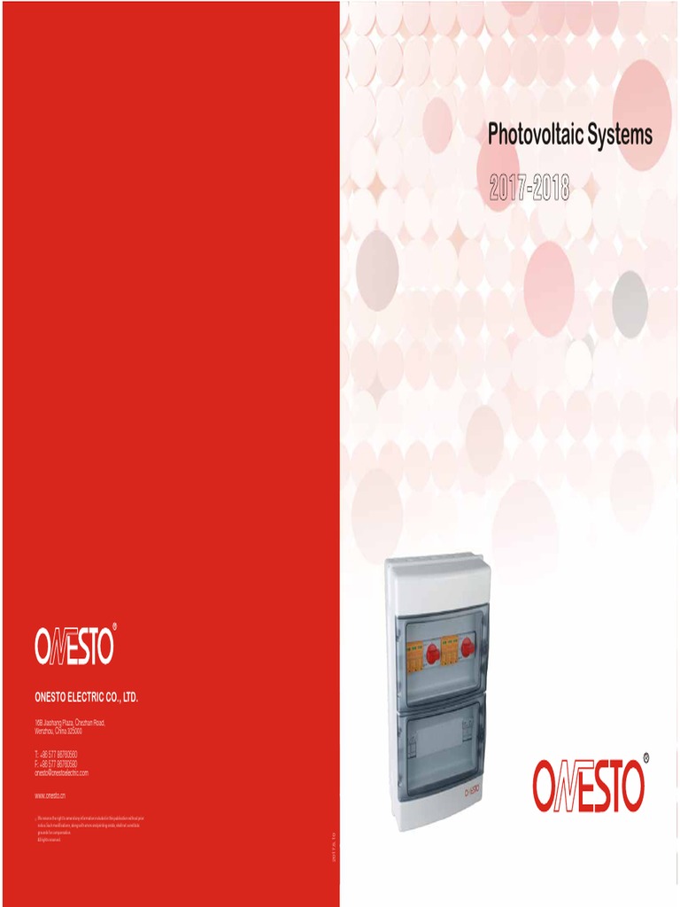 Onesto Electric 2017-2018 Catalogue | PDF | Fuse (Electrical ...