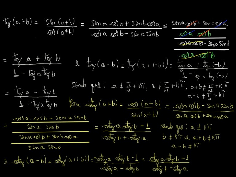 Demonstrações de TG e CTG Da Soma e Diferença | PDF