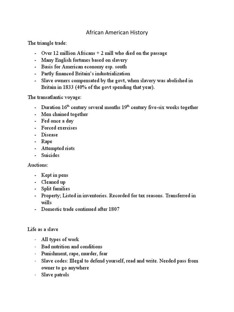 African American History: Slavery to Civil Rights | PDF | Racial ...