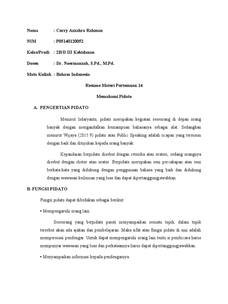 Memahami Teknik dan Metode Pidato | PDF