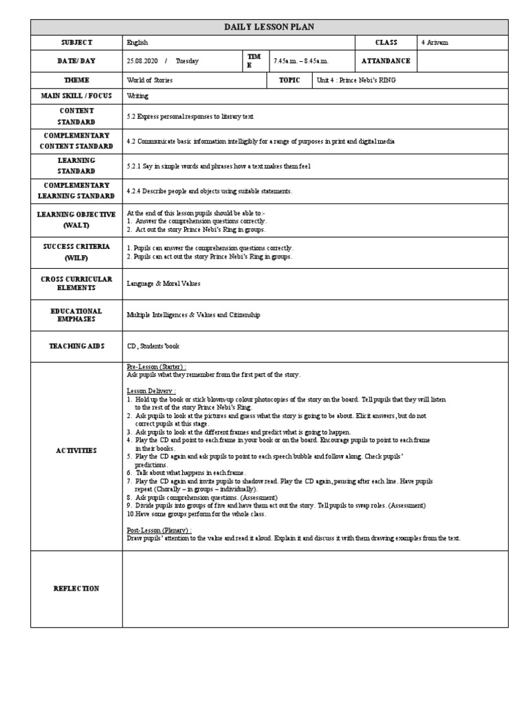 Module 4 - Lesson 1 | PDF | Reading Comprehension | Question