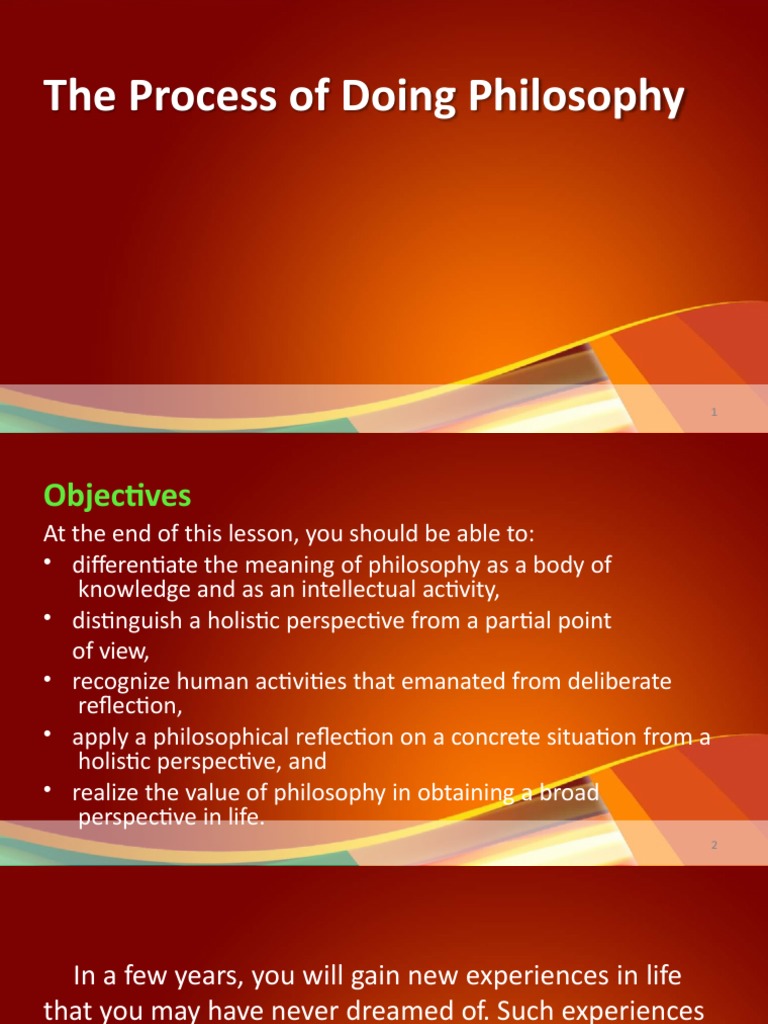 Process of Doing Philosophy | PDF | Knowledge | Experience