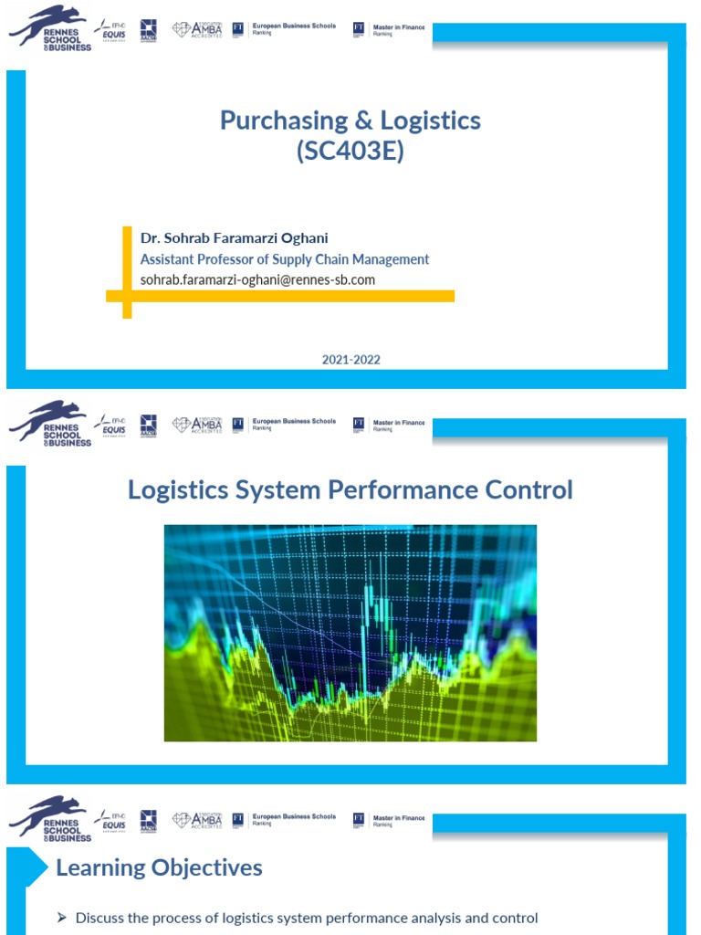 2nd Session - Logistics System Performance Control | PDF