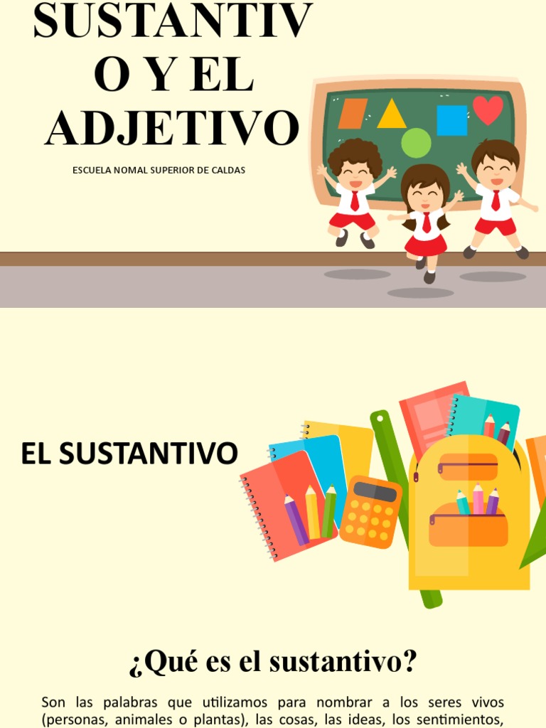 El Sustantivo y El Adjetivo | PDF | Adjetivo | Sustantivo