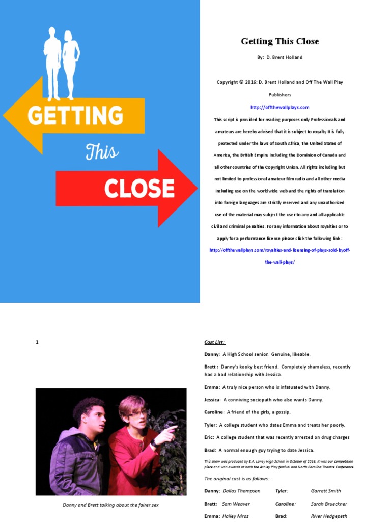 Getting This Close Half Script With Artwork | PDF | Poetry