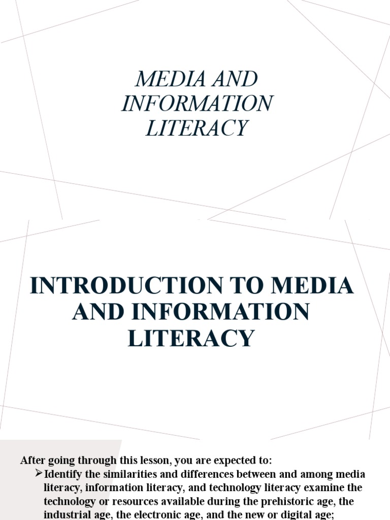 Introduction To Media and Information | PDF | Mass Media | Information ...