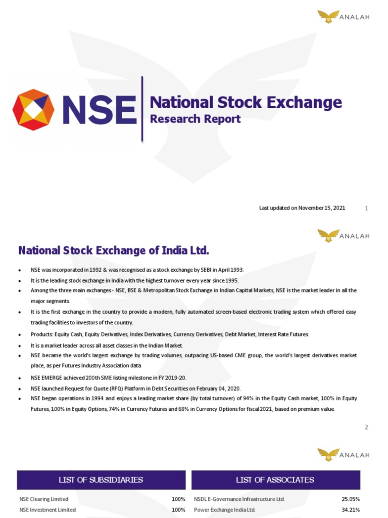 NSE Report | PDF | Financial Economics | Investing