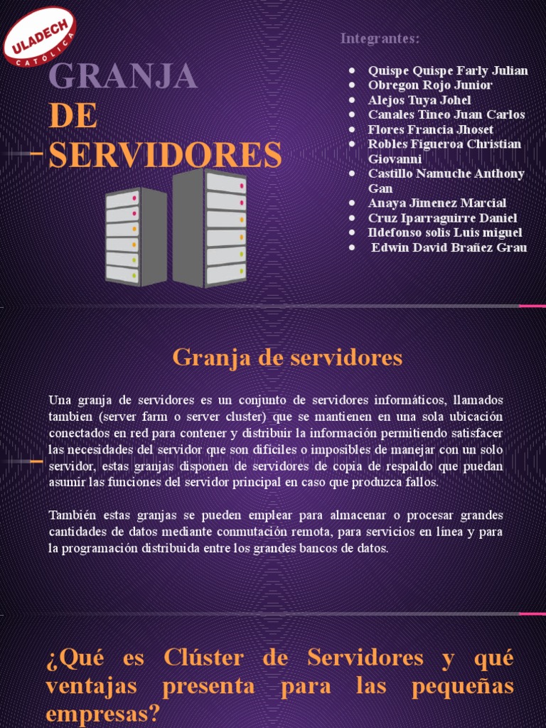 Granja de Servidores: Ventajas y Usos | PDF | Servidor (Computación ...