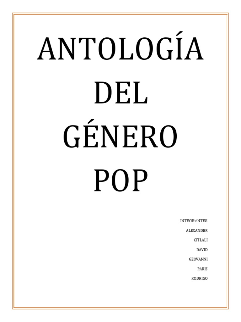 Antología del Género Pop en México | PDF | Música pop | Musica Popular