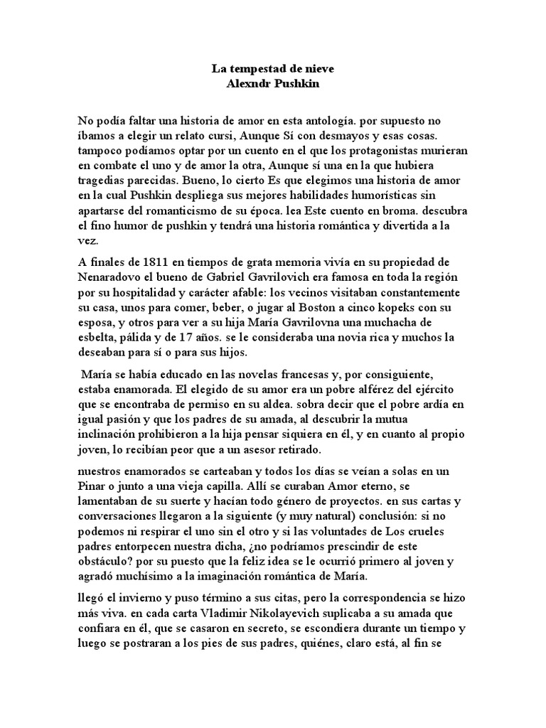 La Tempestad en La Nieve | PDF | Amor | María, madre de Jesús