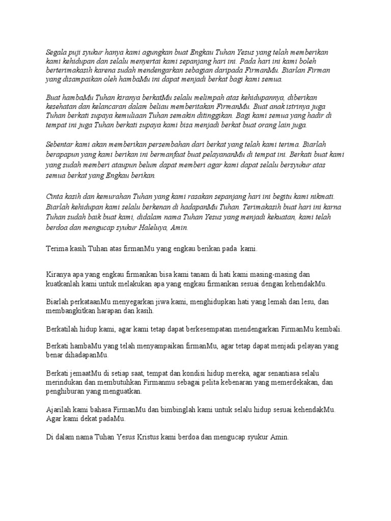 Doa Kristen | PDF | Agama & Spiritualitas