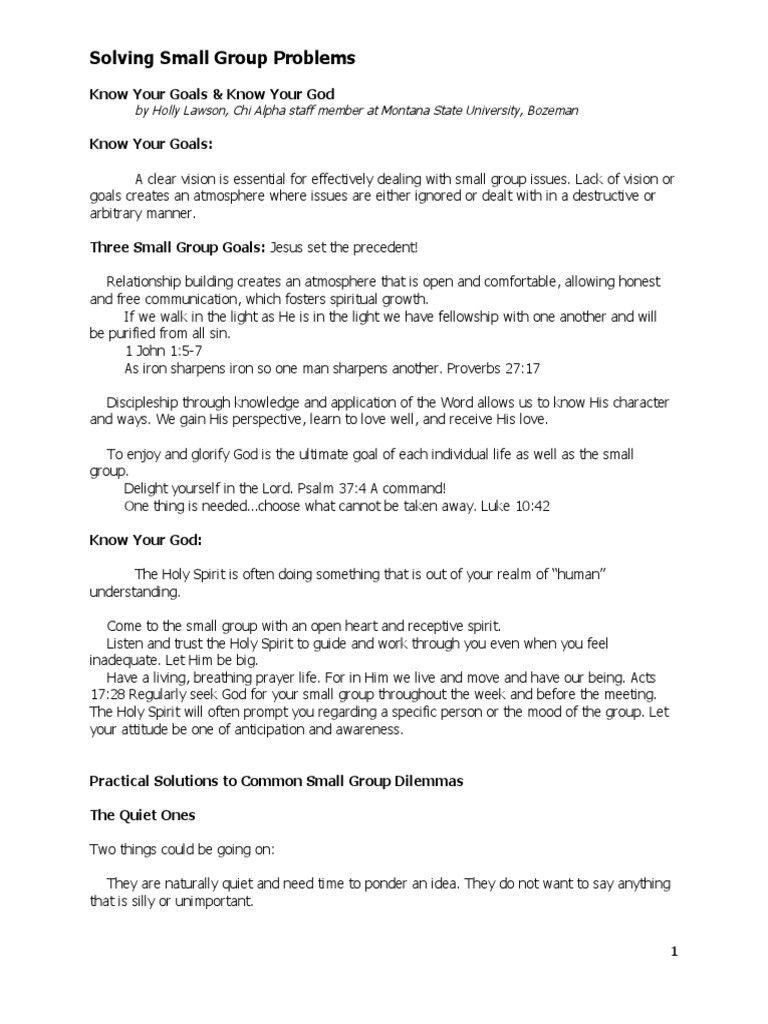 Solving Small Group Problems | PDF | Anger | Body Language