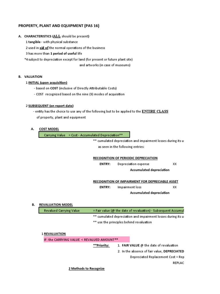 PPE Lecture Notes | PDF | Depreciation | Book Value