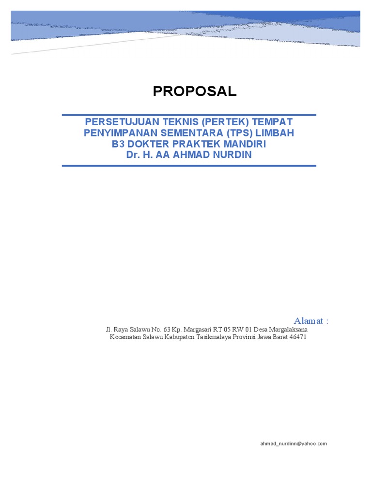 Persetujuan Teknis TPS Limbah B3 DPM | PDF