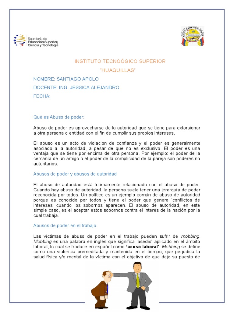 Definición y Ejemplos de Abuso de Poder | PDF | Ciencias sociales ...