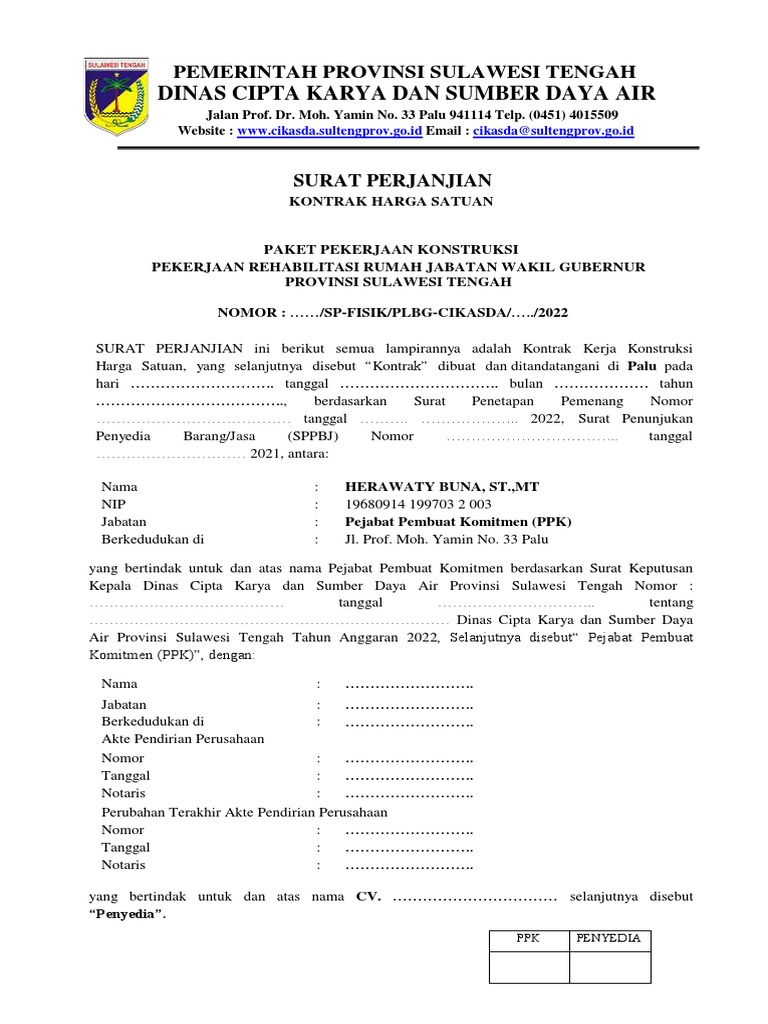 01 Draft Kontrak | PDF