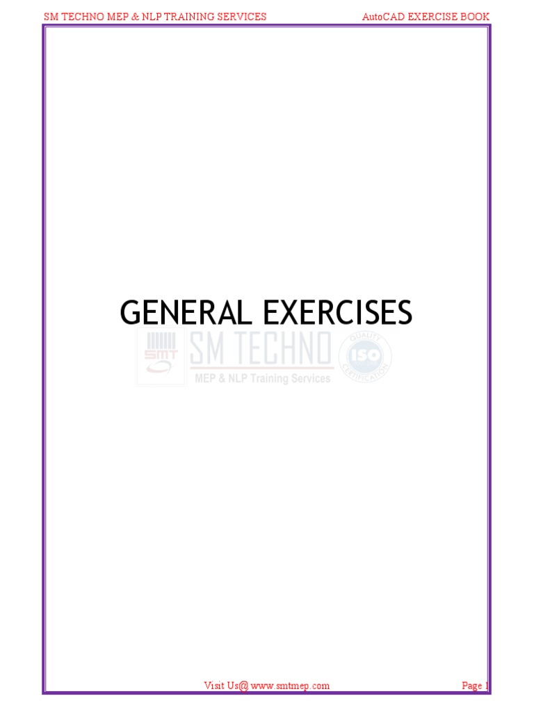 Autocad 2d General Exercises | PDF