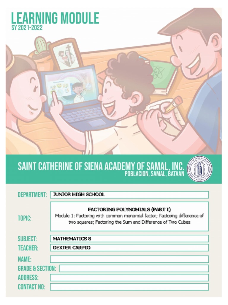 MODULE 1 - Factoring Polynomials (Part I) | PDF | Factorization | Polynomial