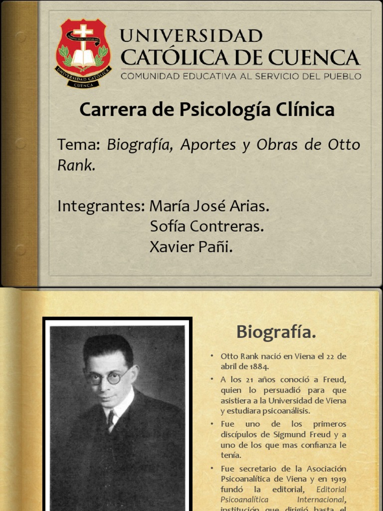Otto Rank | PDF | Psicoanálisis | Sicología