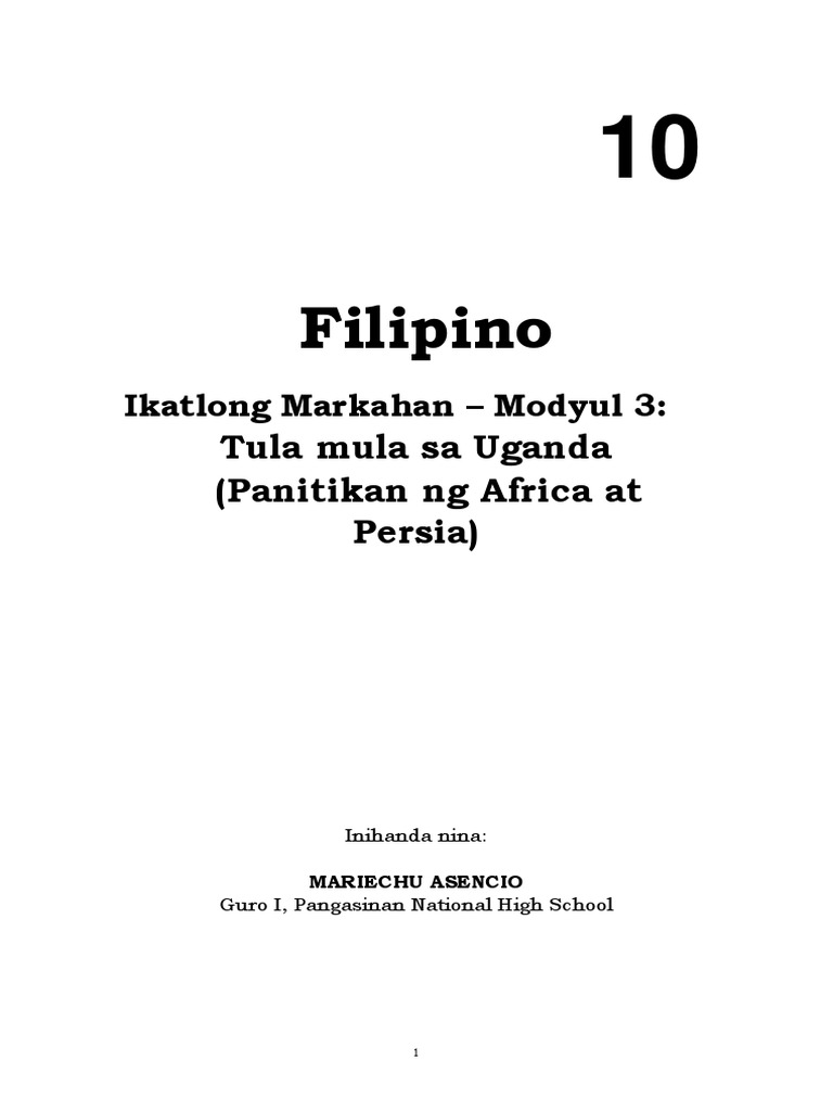 q3 Slm3 Filipino | PDF