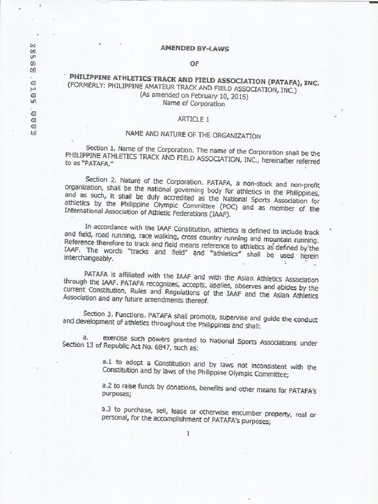 Patafa by Laws | PDF