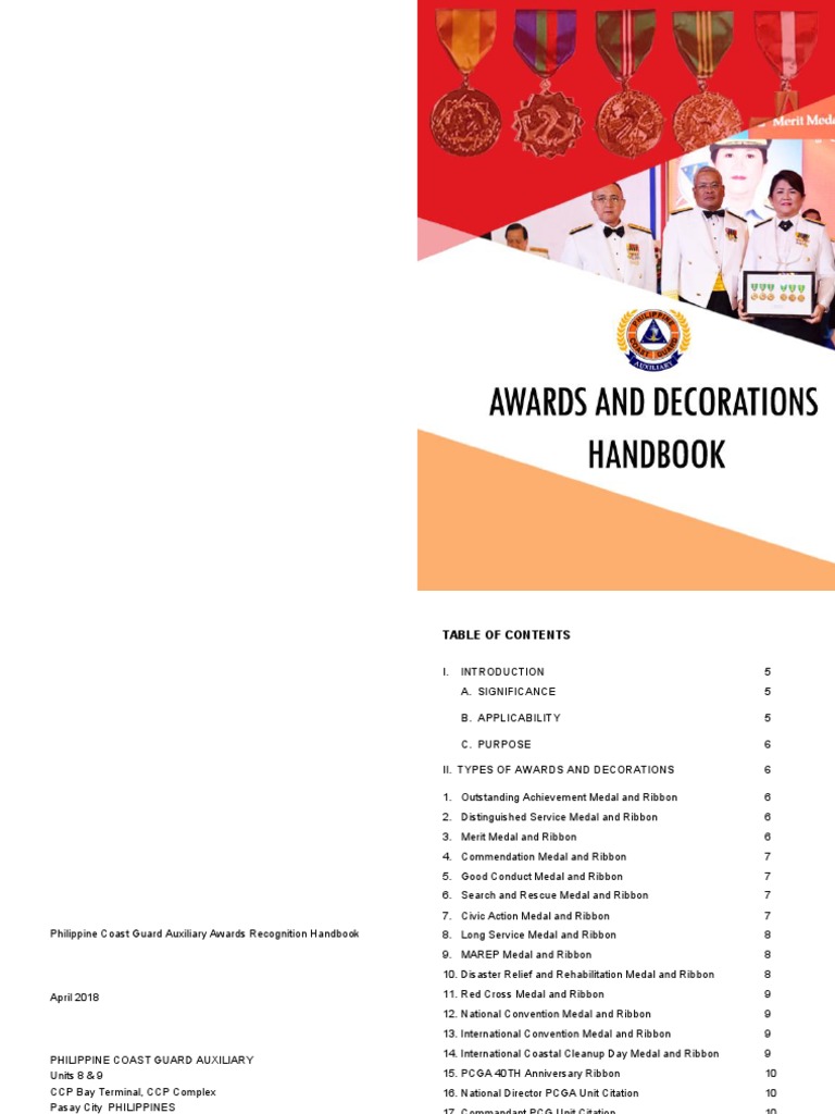 PCGA Awards and Decorations Handbook - Web Version | PDF