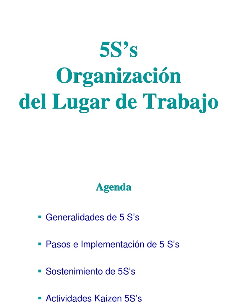 6 - 5S Spanish | PDF | Calidad | Lean Manufacturing