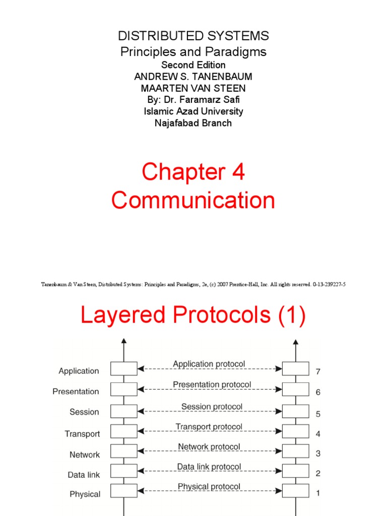 Communication: Distributed Systems Principles and Paradigms | PDF ...