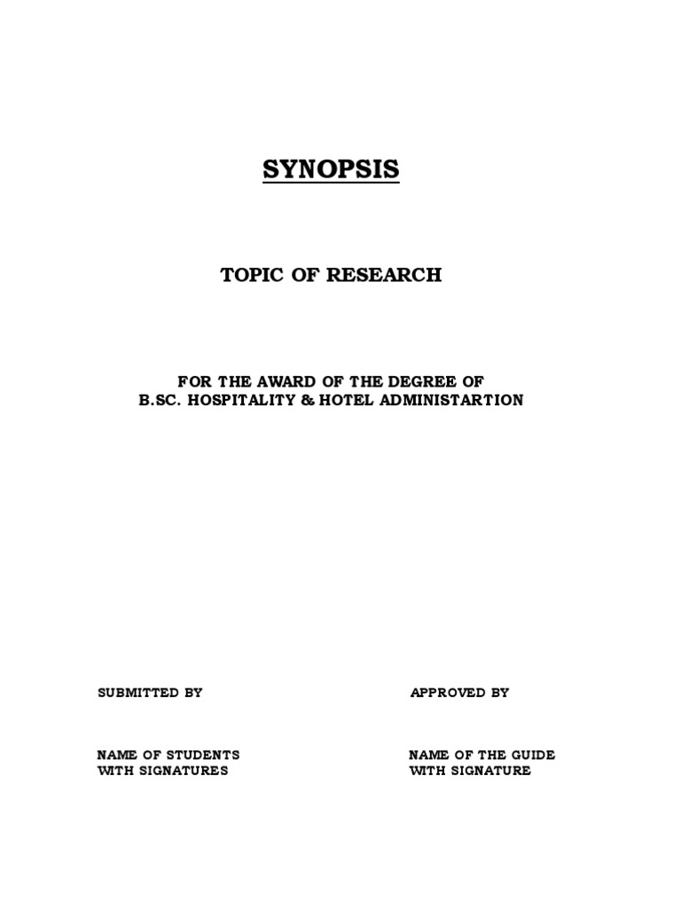 Synopsis Sample | PDF | Science & Mathematics
