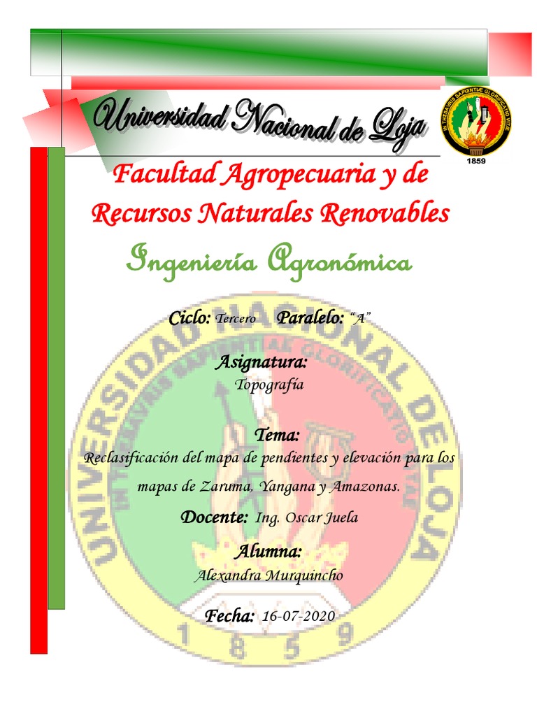 Reclasificación de Mapas de Zaruma, Yangana y Amazonas | PDF ...