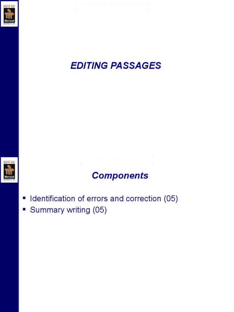 Editing Passages | PDF | Aurora | Linguistics